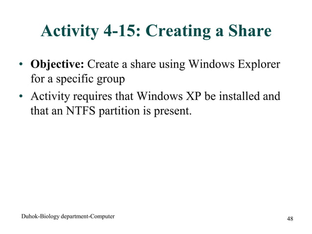 Managing windows xp file systems and storage.2012.university duhok ...