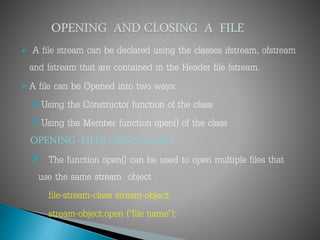 Managing console of I/o operations & working with files | PPT