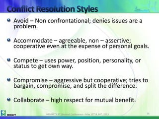 Managing Workplace Conflict - HRMATT | PPTX
