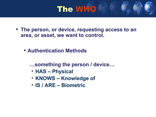 Managing your access control systems | PPT | Information and Network ...