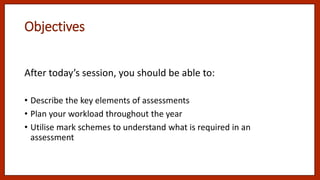 Managing Your Assessments | PPTX