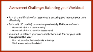 Managing Your Assessments | PPTX