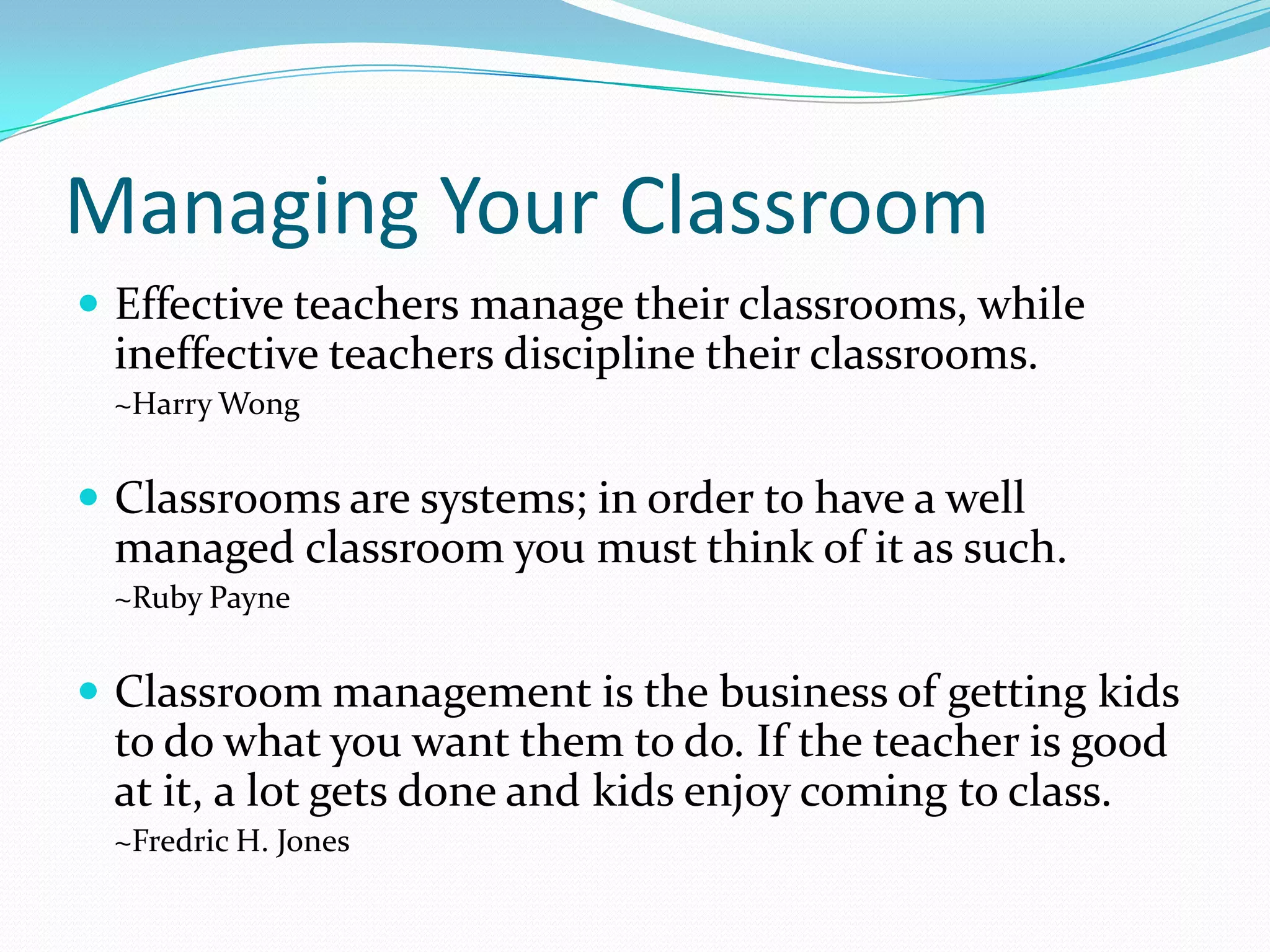 Managing Your Classroom | PPT