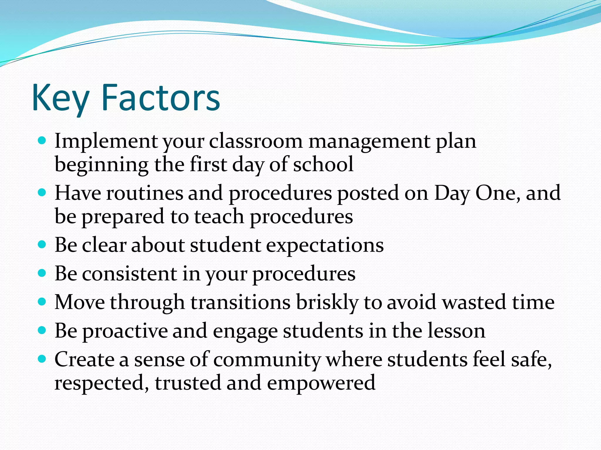 Managing Your Classroom | PPT