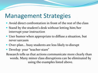 Managing Your Classroom | PPT