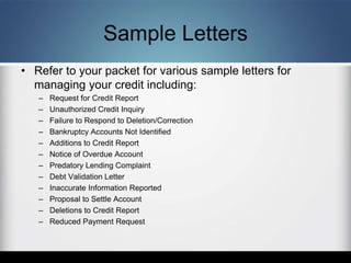 Managing Your Credit | PPTX