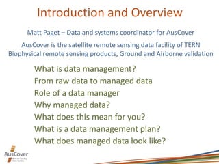 Managing your data paget | PPT