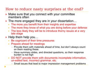 Managing your dissertation committee 2011 | PPT