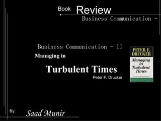 Managin in turbulent times - presentation | PPT