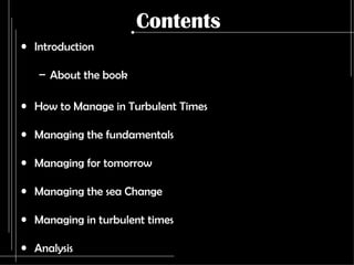 Managin in turbulent times - presentation | PPT
