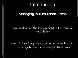 Managin in turbulent times - presentation | PPT