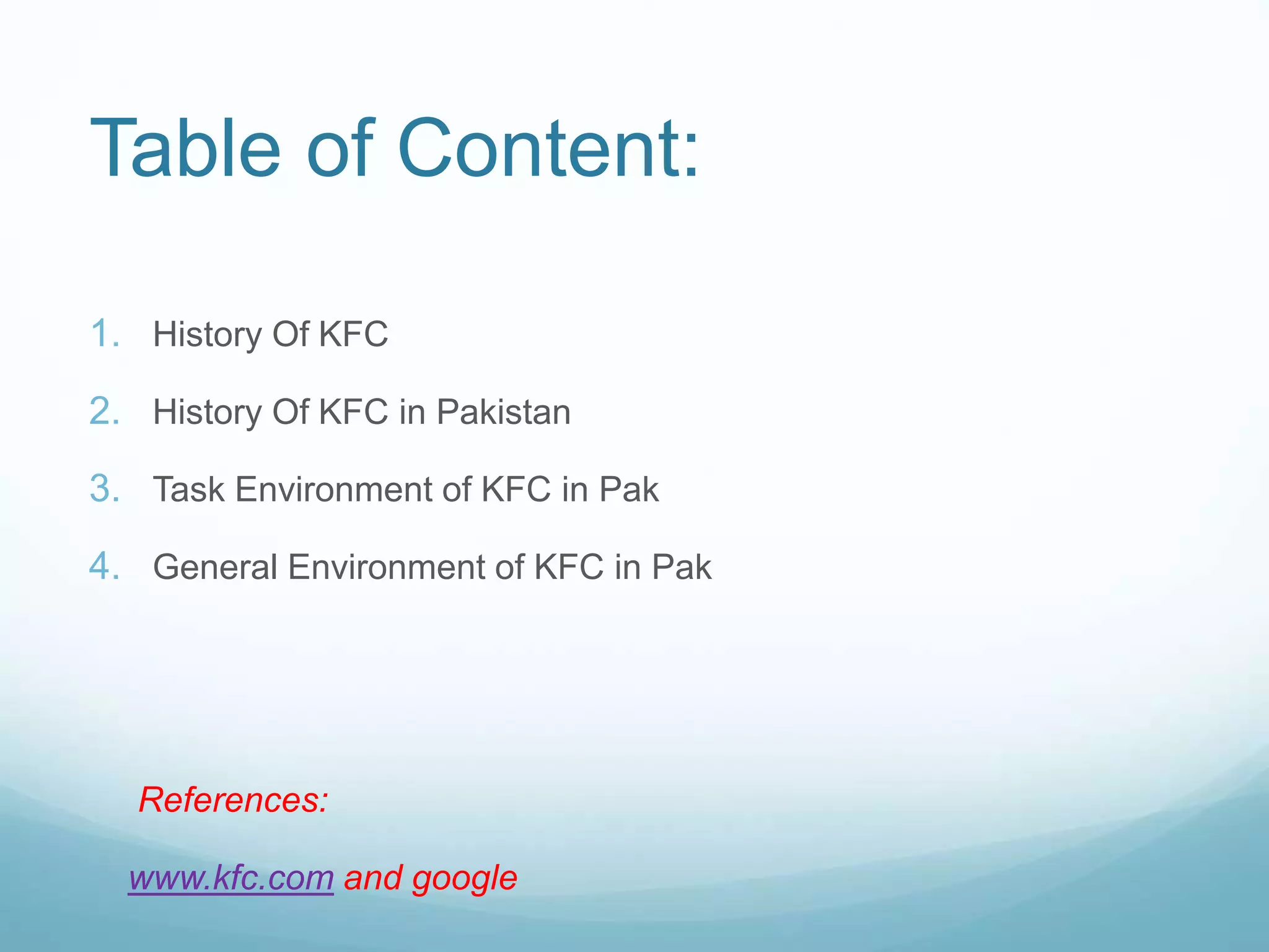 Task and General Environment of KFC in Pakistan | PPTX | Business ...