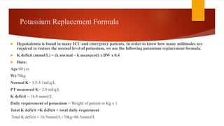 MANAGMENT OF HYPOKALEMIA & HYPERKALEMIA (1).pptx
