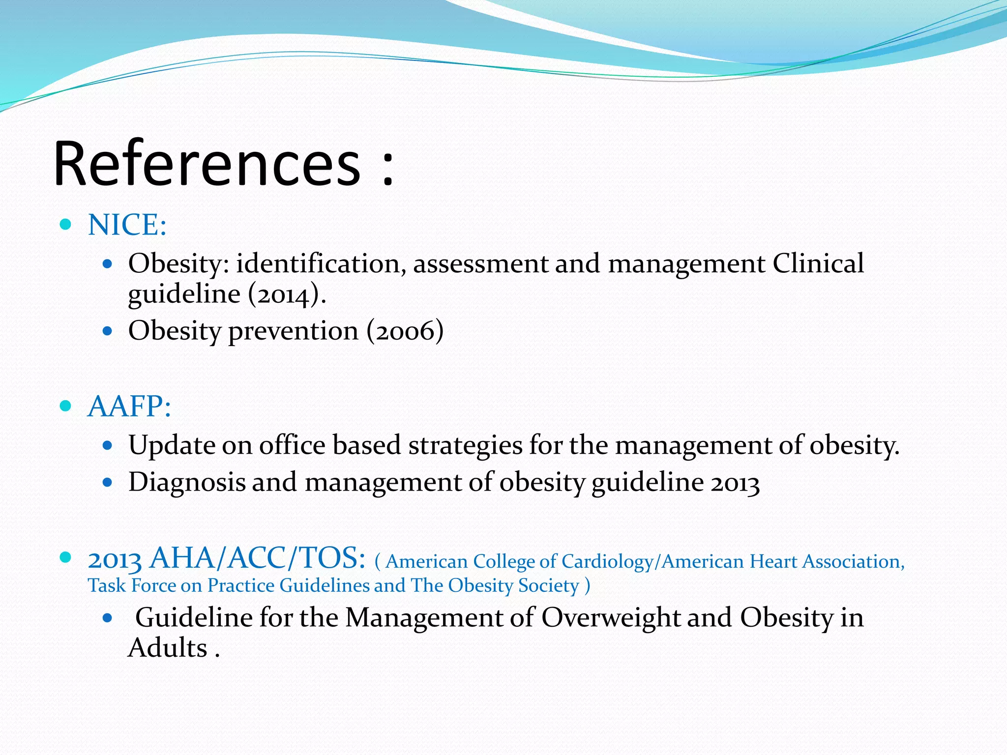 Managment of obesity | PPTX