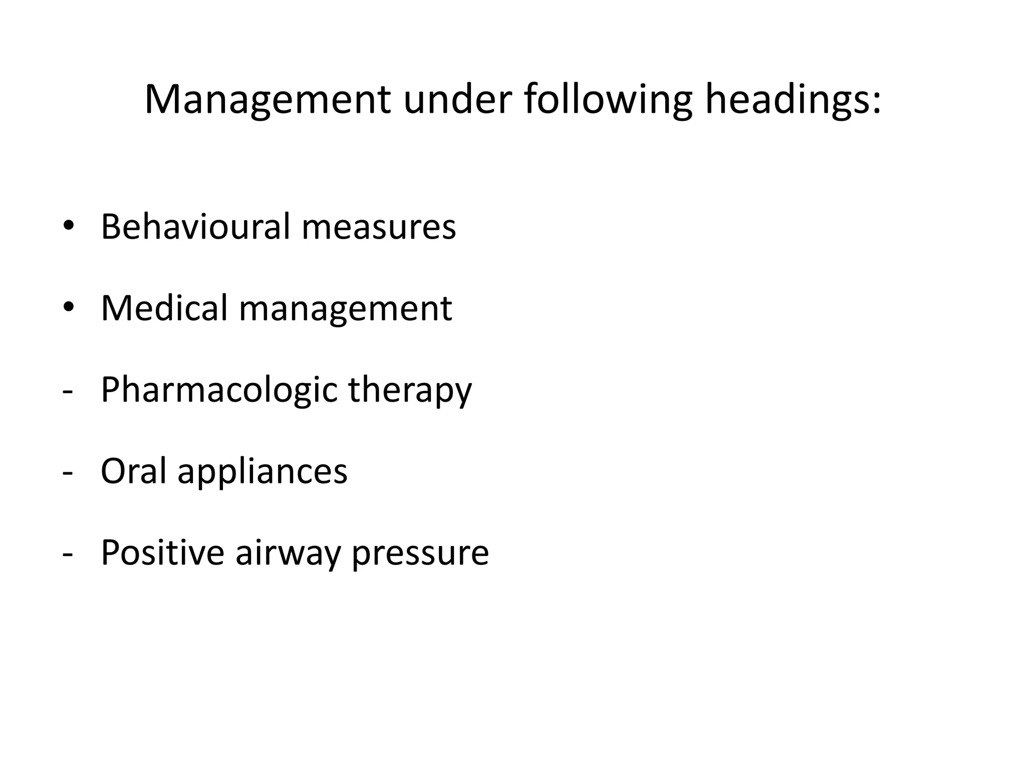 Managment of osa | PPTX