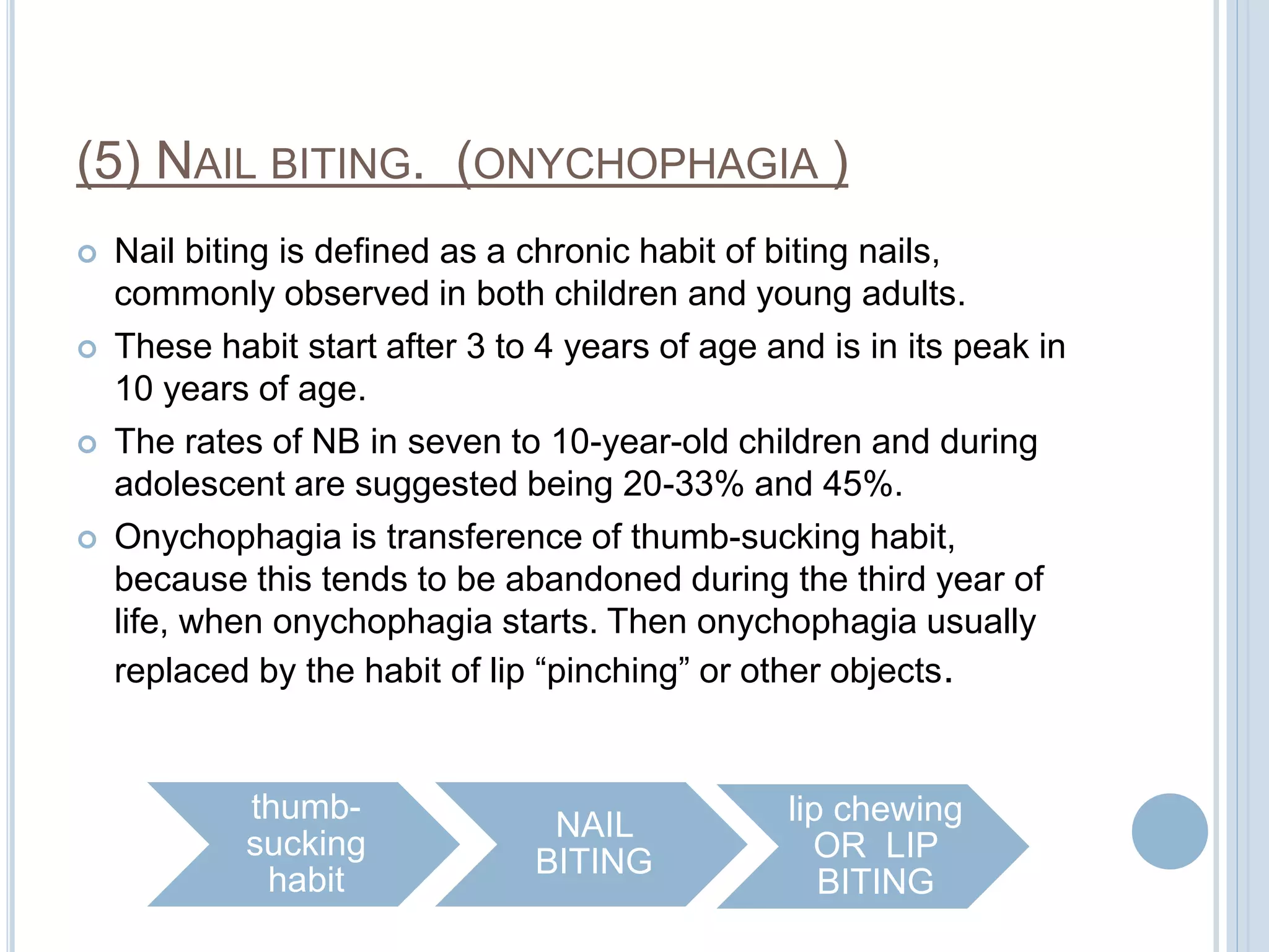 Managment of pernicious oral habits | PPTX
