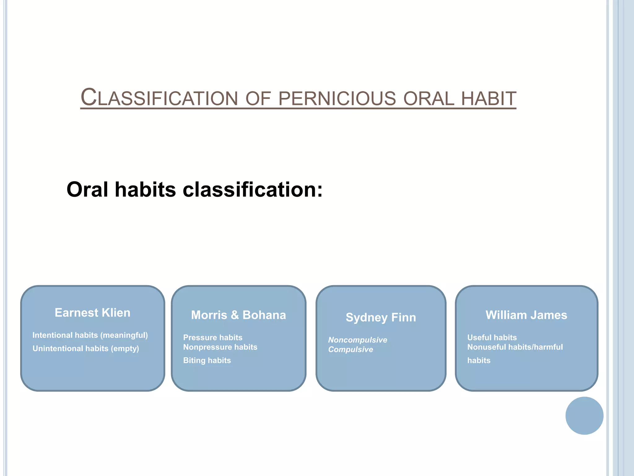 Managment of pernicious oral habits | PPTX