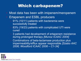 Managment of Resistant Gram Negative Infections | PPTX