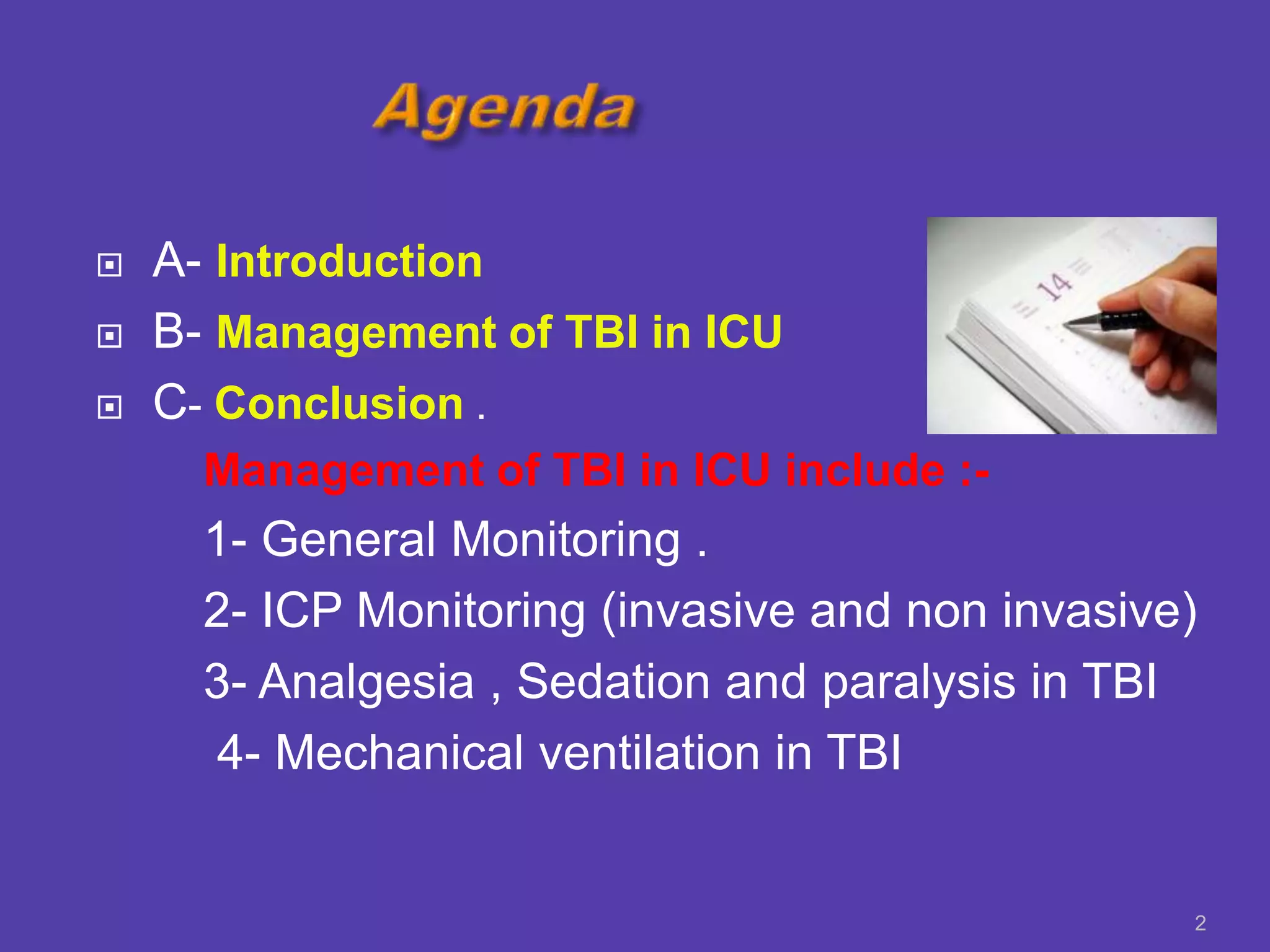 Management of Traumatic Brain Injury in ICU | PPTX