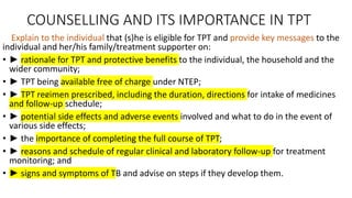 MANAGMENT OF Tubercular preventive treatment | PPTX