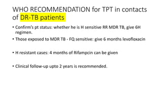 MANAGMENT OF Tubercular preventive treatment | PPTX