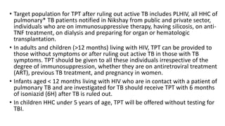 MANAGMENT OF Tubercular preventive treatment | PPTX