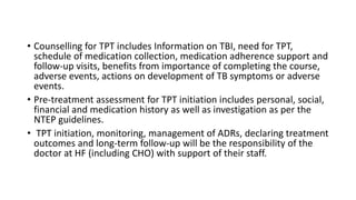 MANAGMENT OF Tubercular preventive treatment | PPTX
