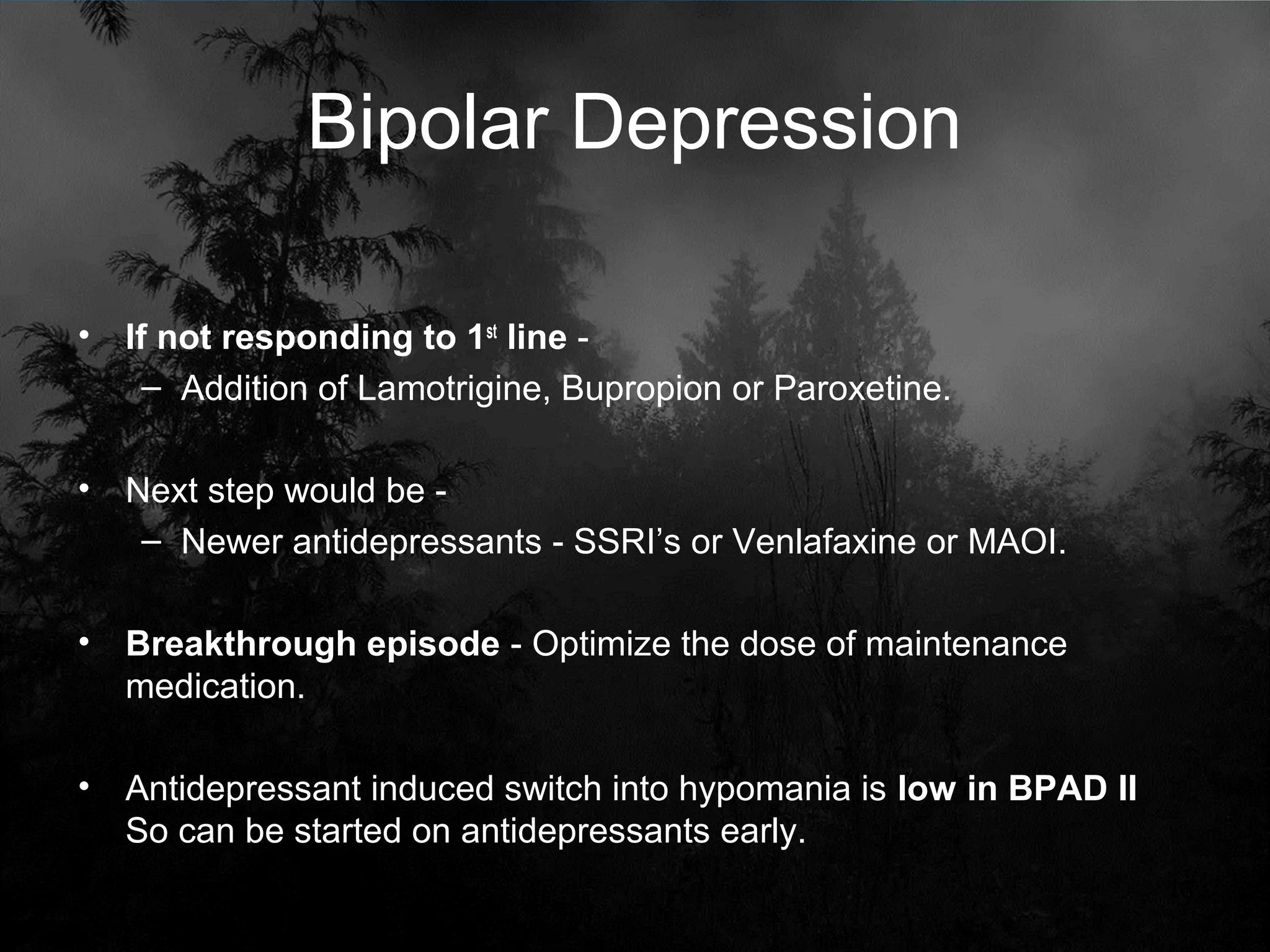 Pharmacological Management of Bipolar Disorder | PPT