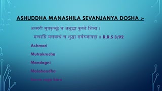 Manahshila rasa shastra in ayurveda bams 2nd year | PPTX