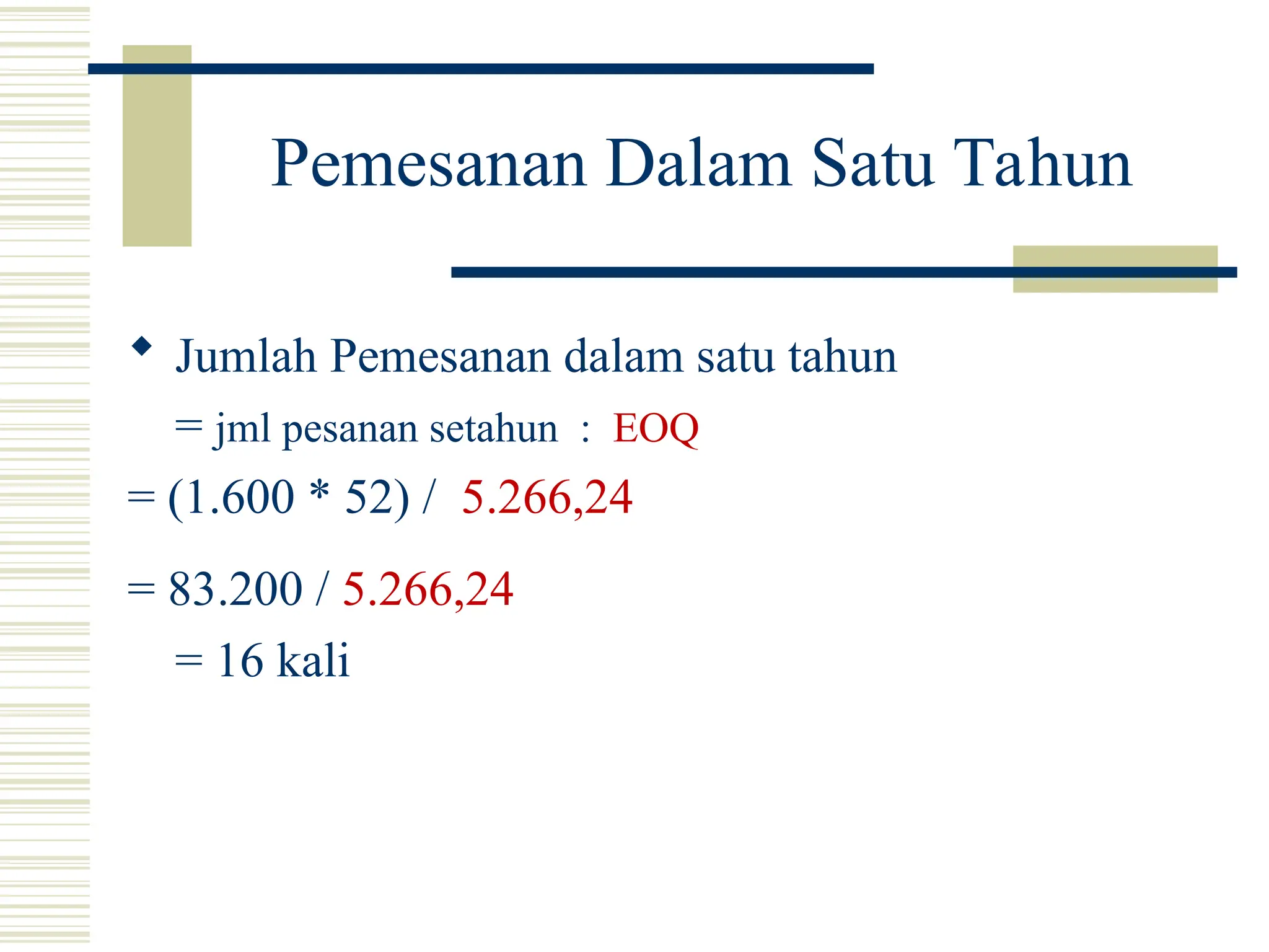 Manajajemen Persediaan tambahan pada sistem rantai pasok | PPT
