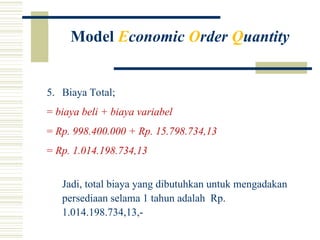 Manajajemen Persediaan tambahan pada sistem rantai pasok | PPT