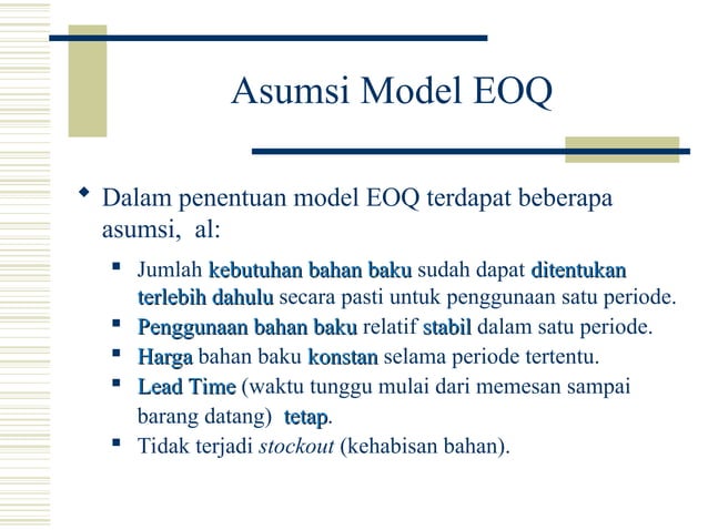 Manajajemen Persediaan tambahan pada sistem rantai pasok | PPT