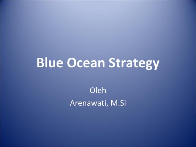 Blue Ocean Strategy | PPT