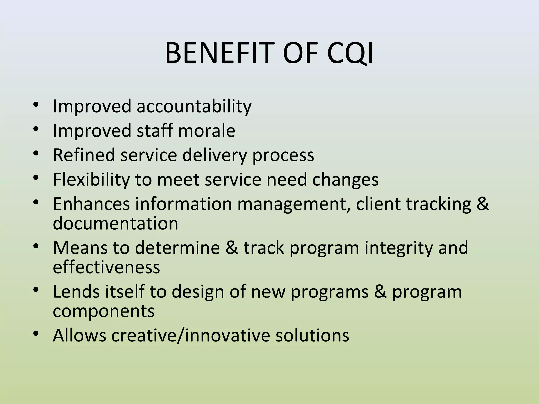 Continuous Quality Improvement (CQI) | PPT