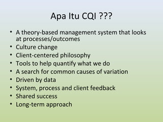 Continuous Quality Improvement (CQI) | PPT