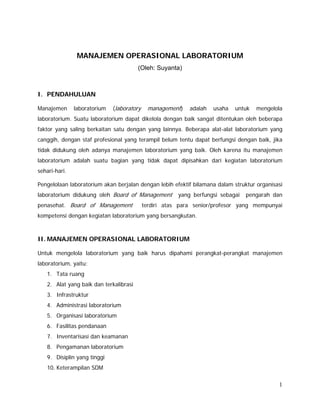 Manajemen lab | PDF