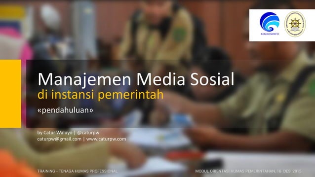 Manajemen Media Sosial Instansi Pemerintah | PDF
