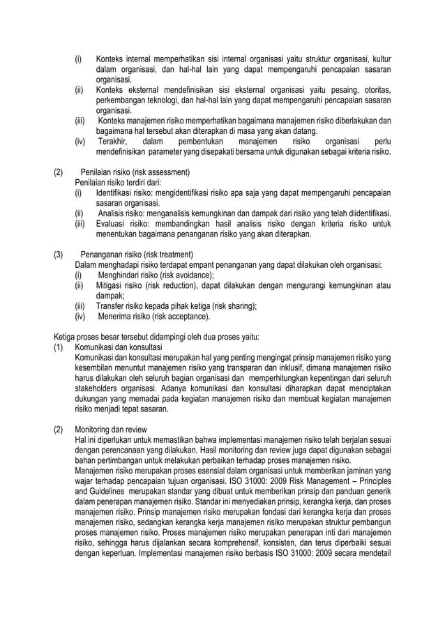 Manajemen Resiko-ISO-31000-2009 | PDF