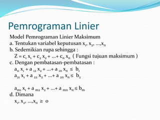 Manajemen Sains dalam kebutuhan sehari hari | PPT