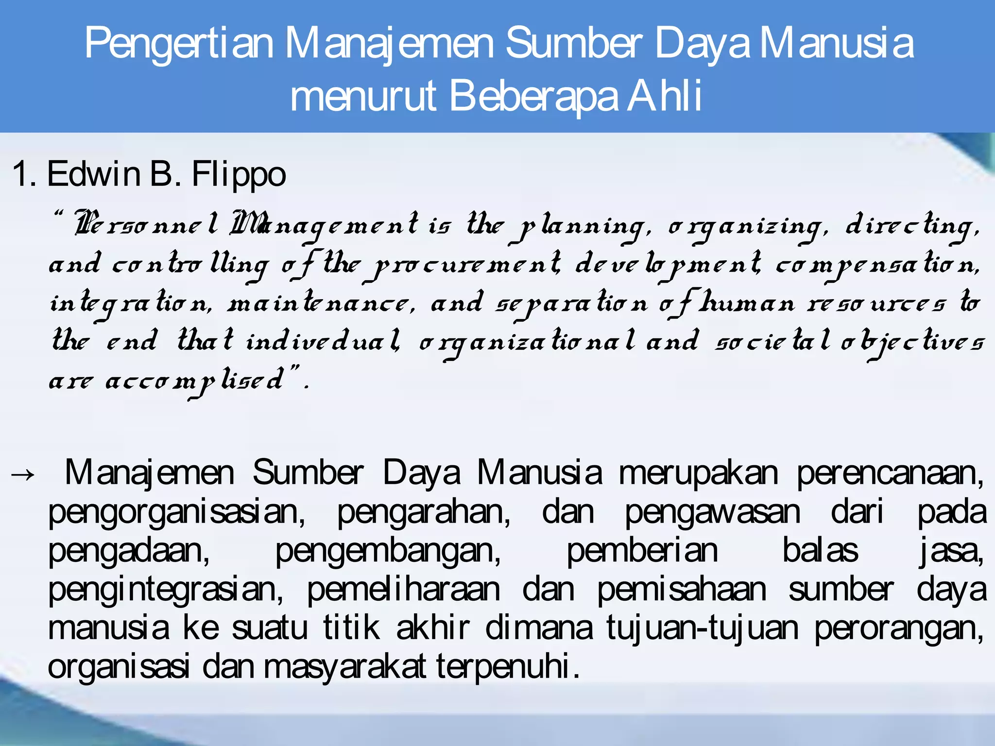 Manajemen sdm-fix | PPT