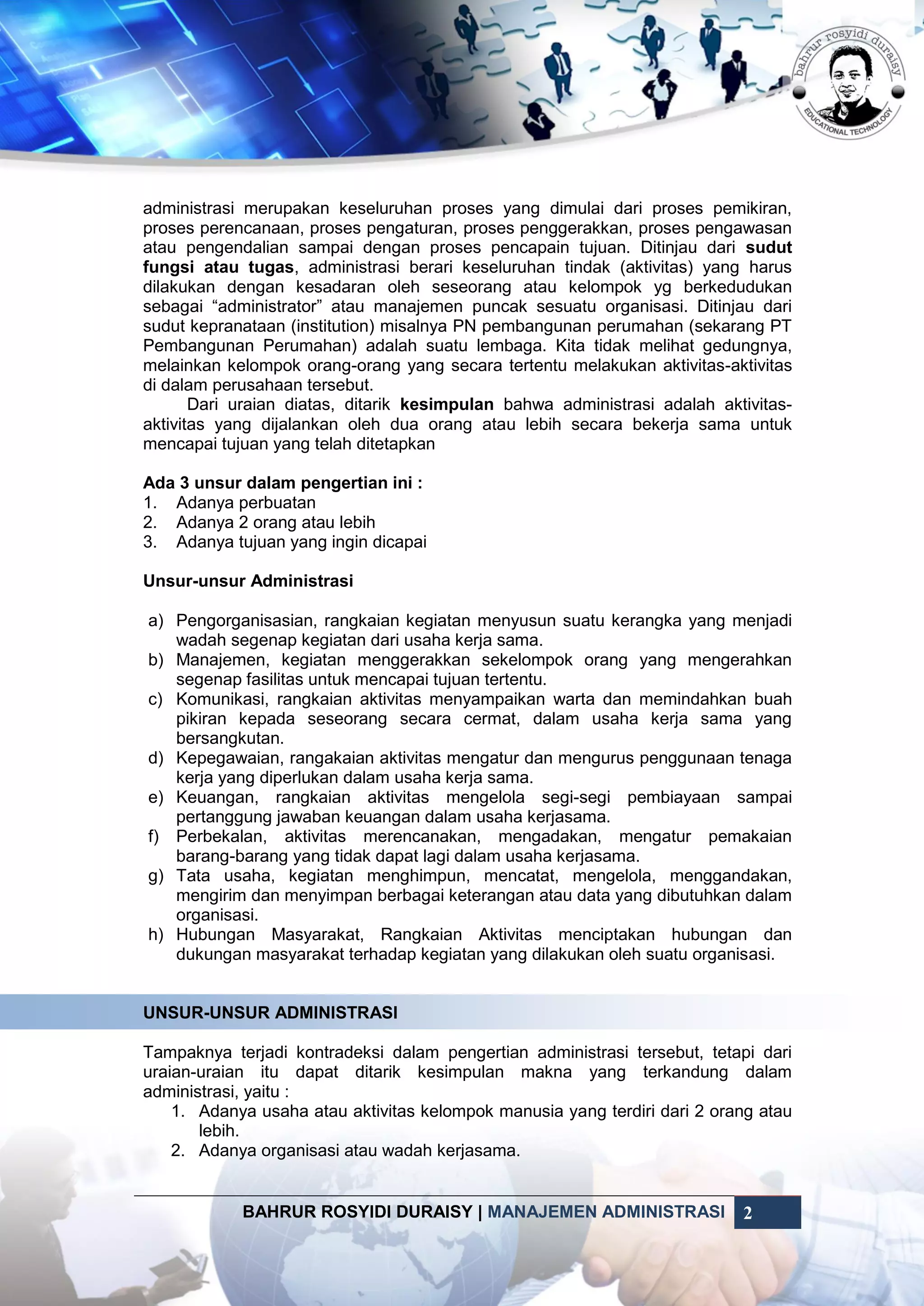 Manajemen & administrasi organisasi | PDF