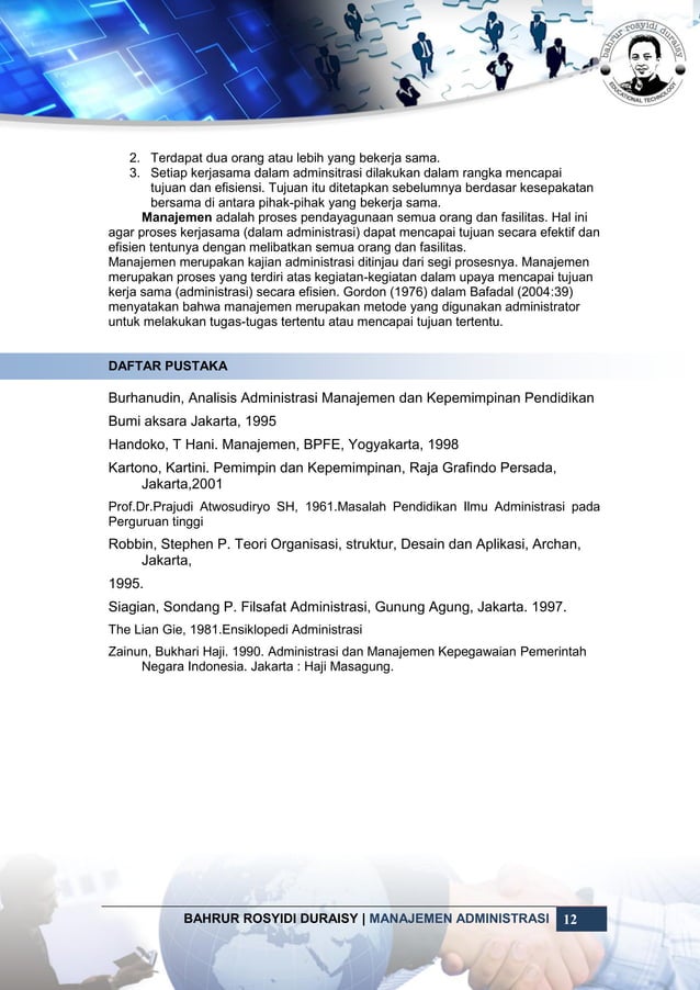 Manajemen & administrasi organisasi | PDF