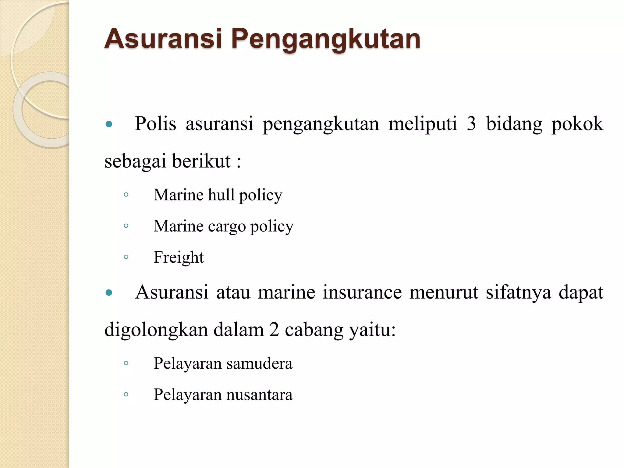 Manajemen asuransi in Bahasa | PPTX