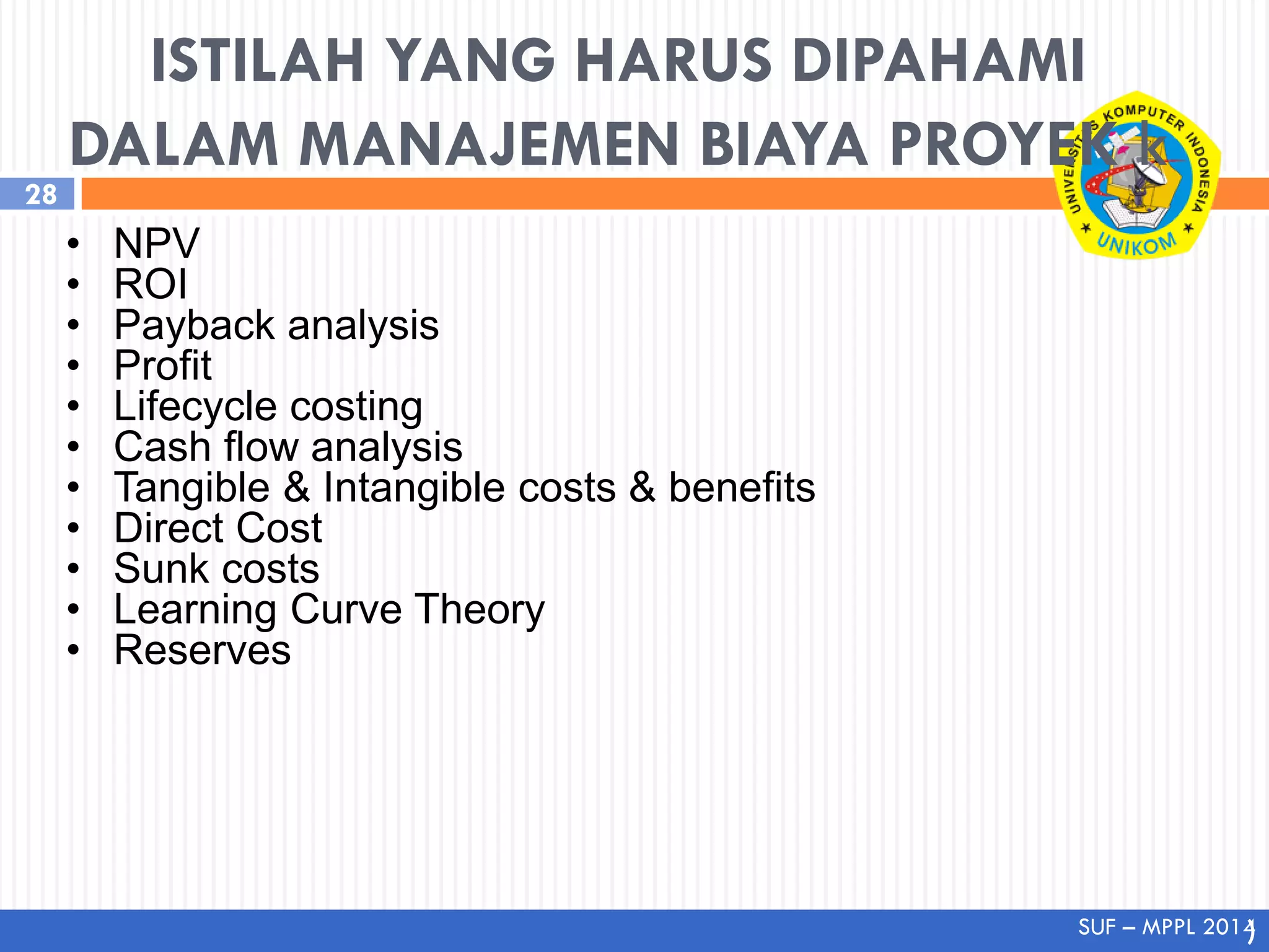 Manajemen biaya proyek | PDF