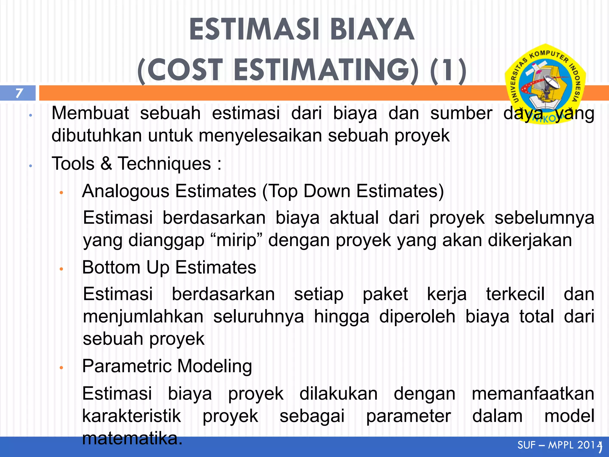 Manajemen biaya proyek | PDF