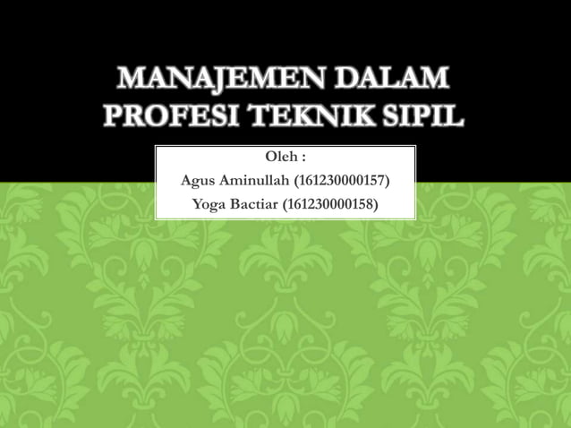 Manajemen dalam profesi teknik sipil.ppt