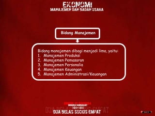 Manajemen dan badan usaha | PPSX