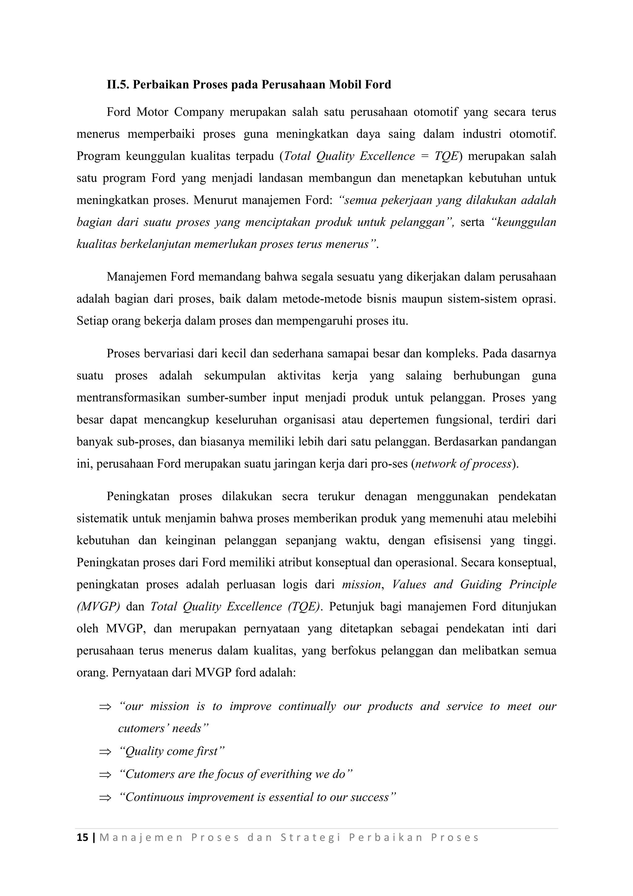 Manajemen dan perbaikan proses | PDF