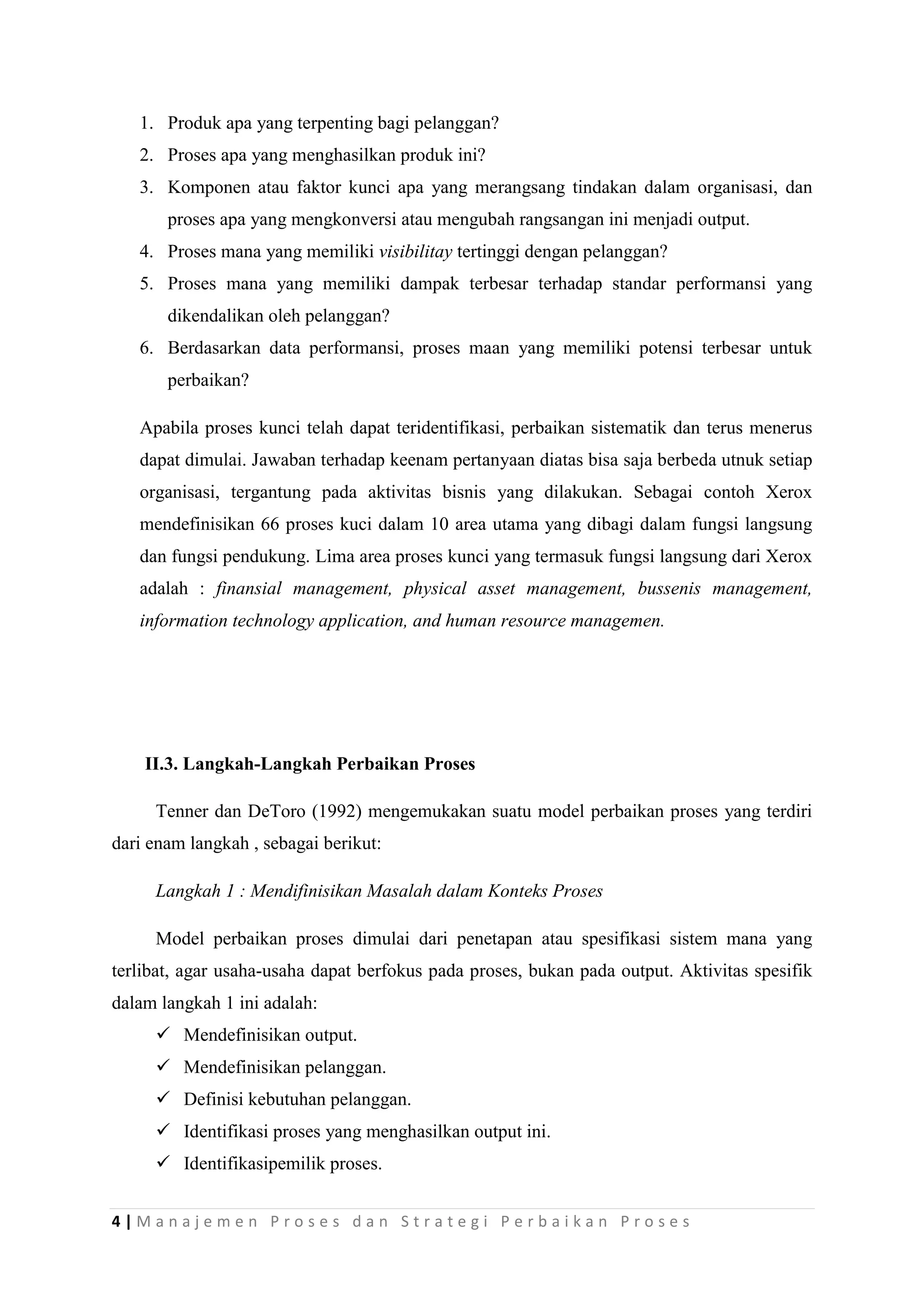 Manajemen dan perbaikan proses | PDF