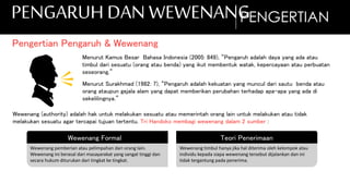 Kekuasaan,Wewenang, dan Pengaruh | PPTX